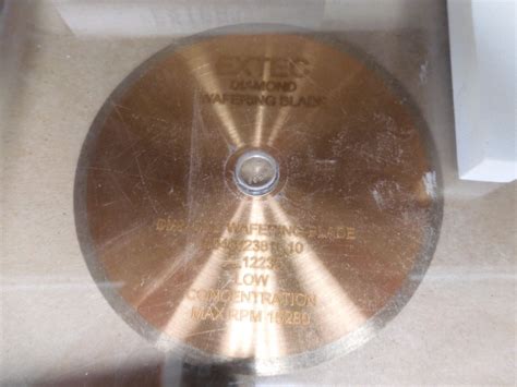 Extec Model 12235 Diamond Wafering Blade 4 X 012 X 1 2 Py6 Bullseye Calibration