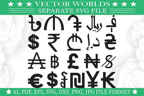 Currency Symbols Svg Currency Svg Graphic Objects ~ Creative Market