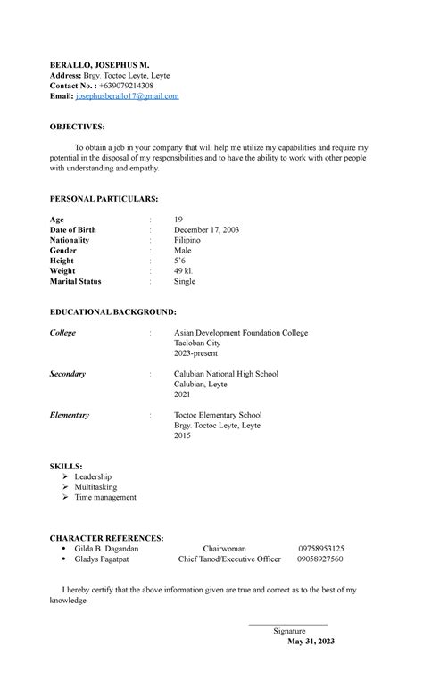 Announcement Memo Sample Memo Berallo Josephus M Address Brgy