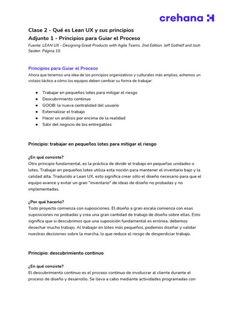 Adjuntos Módulo 2 Principios De Metodologías Lean Ux Y Agile Ux Pdf