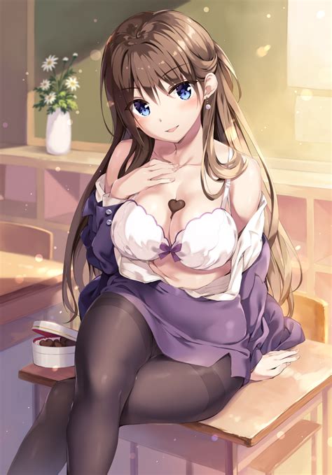 Rule 34 Between Breasts Big Breasts Blue Eyes Blush Boku No Kanojo
