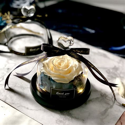 Forever Rose Flower In Flask Led Glass Dome Valentines Day T Vogue