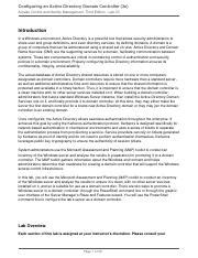 Configuring Active Directory Domain Controller Step By Step Course Hero