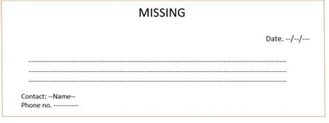 Missing Person Advertisement Format And Example Performdigi