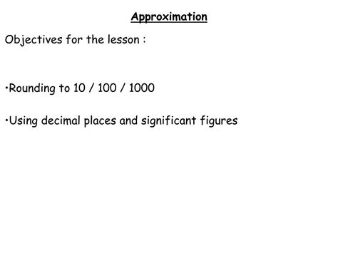 Ppt Approximation Powerpoint Presentation Free Download Id3199369