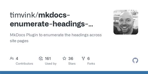 Github Timvinkmkdocs Enumerate Headings Plugin Mkdocs Plugin To