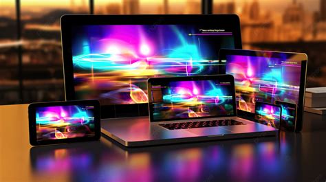 3d Rendering Of Responsive Web Design Across Multiple Devices