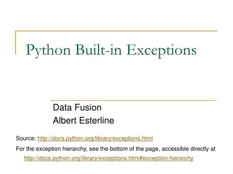 PPT Python Built In Exceptions Overview PowerPoint Presentation Free Download ID 9408146