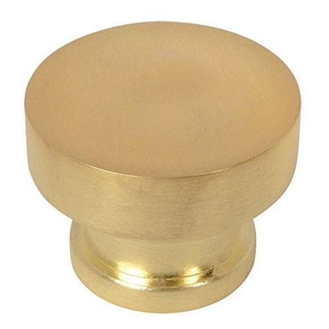 Cosmas 704bb Brushed Brass Round Contemporary Cabinet Hardware Knob Mid Decco