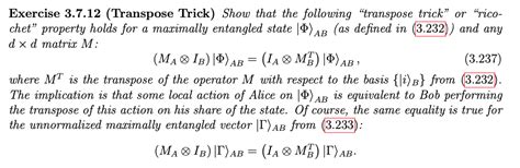 Solved Exercise 3 7 12 Transpose Trick Show That The Chegg Com