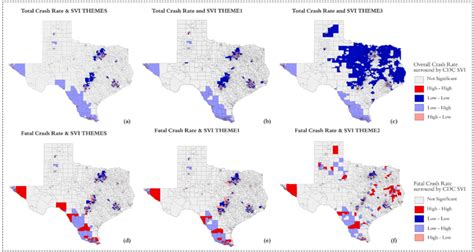 Spatial Clusters Identified By The Local Bivariate Morans I Test
