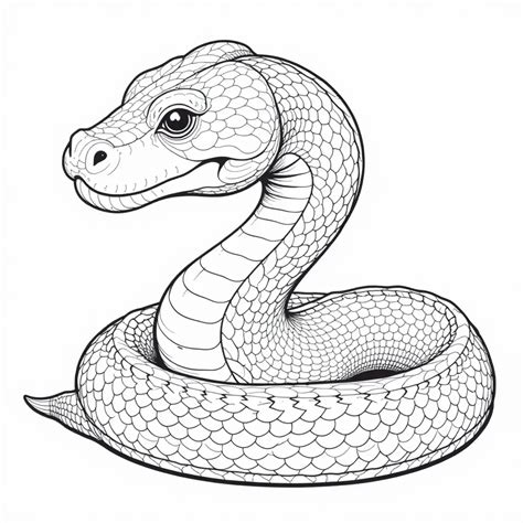 Desenho De Python Para Colorir Hand Drawn Vector Doodle Outline Snake