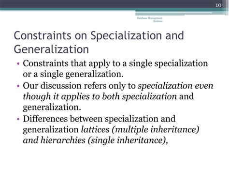 Specialization And Generalization Lec 13 Pptx