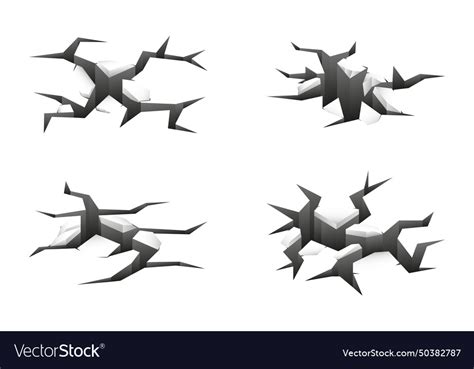 Ground Cracks Royalty Free Vector Image Vectorstock