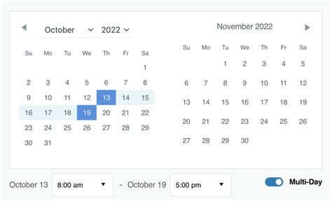 Multi Day Events Knowledgebase