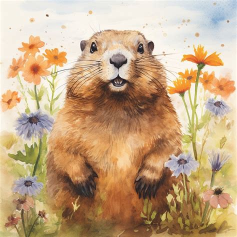 download ai generated groundhog rodent royalty free stock illustration image pixabay
