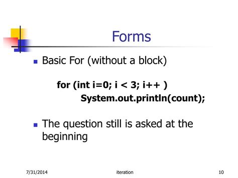 PPT Iteration PowerPoint Presentation Free Download ID