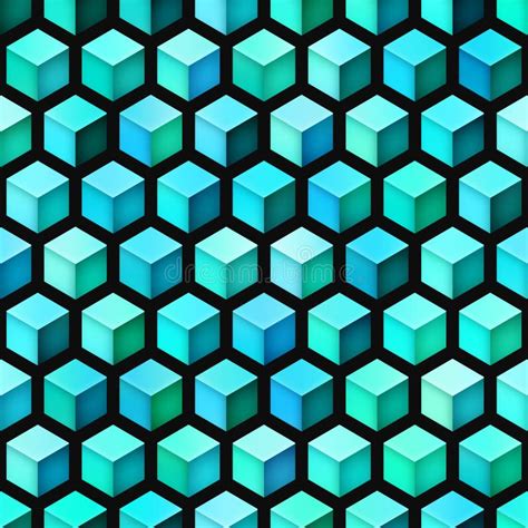 Gradient Cubes Tiling Seamless Multicolor Pattern Stock Illustration Illustration Of