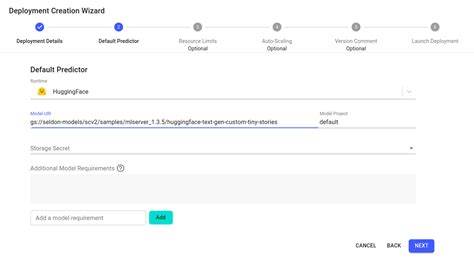 Text Generation With Custom Huggingface Model — Seldon Enterprise Platform