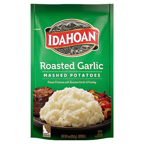 Idahoan Roasted Garlic Mashed Potatoes 4 Oz Pouch