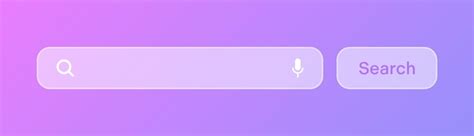 둥근 모이를 가진 검색 바 검색 상자 주소 바 텍스트 필드 웹 아이콘과 버튼을 누르는 웹 사이트 인터페이스 요소 터 일러스트레이션 프리미엄 벡터