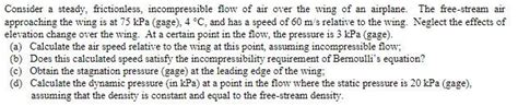 Solved Consider A Steady Frictionless Incompressible Flow Chegg