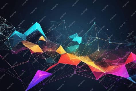 Premium Photo Abstract Geometric Network Technology Background