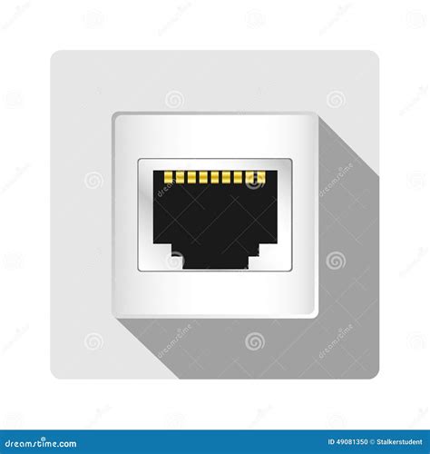 Vector Network Socket Icon Stock Illustration Illustration Of Ethernet 49081350