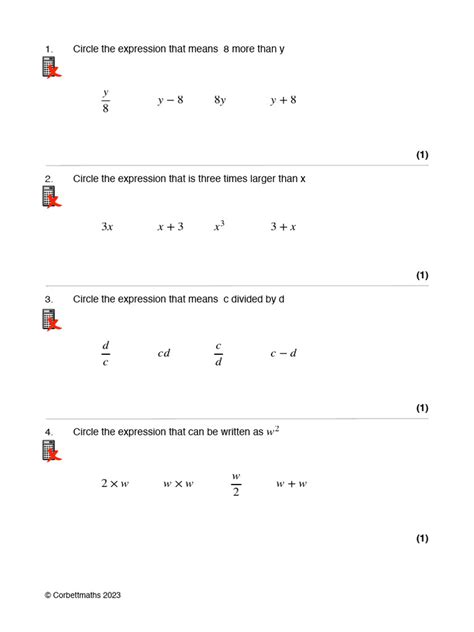 Algebraic Notation Pdf Mathematics Algebra