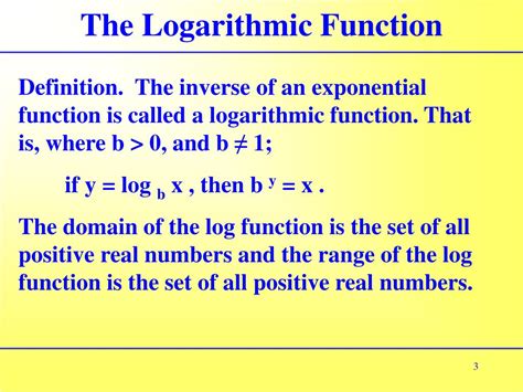 Ppt §3 3 Logarithmic Functions Powerpoint Presentation Free Download Id 4209583