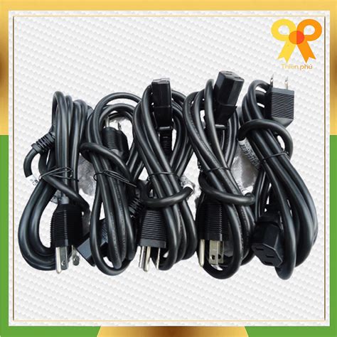 Dây nguồn máy tính CPU Màn hình LCD dây nguồn 3 chấu 1 5m Bắc mỹ to C13 chuẩn mỹ vô pc cpu