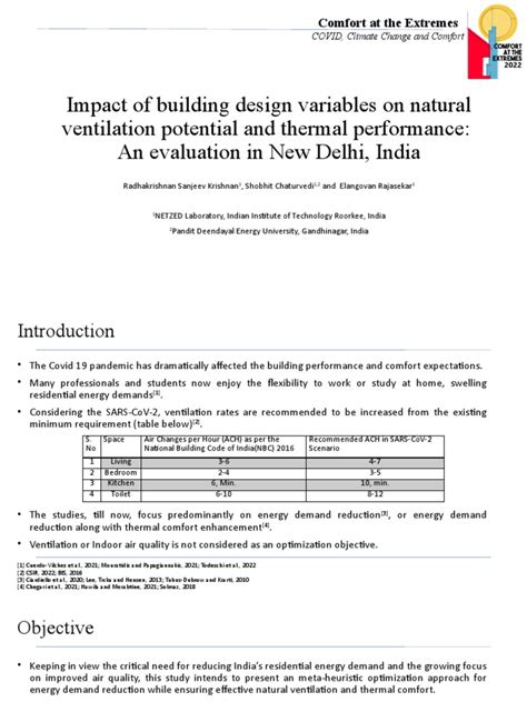 Impact Of Building Design Variables On Natural Ventilation Potential