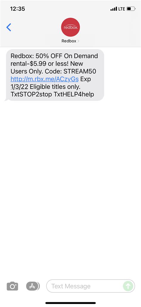 Redbox Text Message Marketing Example 12152021 Sms Archives