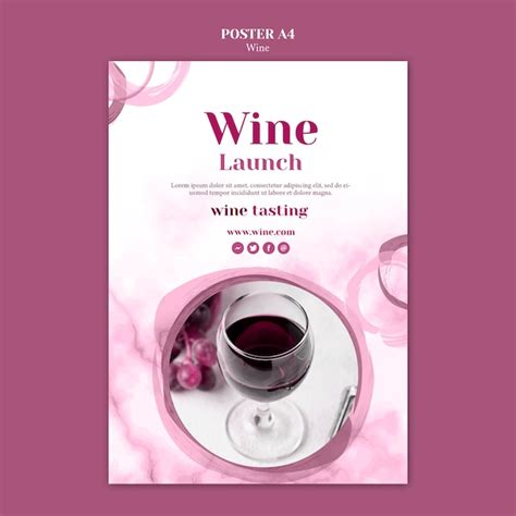 와인 시음 용 전단지 무료 Psd 파일