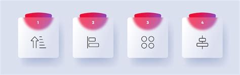 Premium Vector Main Menu Set Icon Order Arrow Alignment Circles Squares Apps Dropdown Side Bar