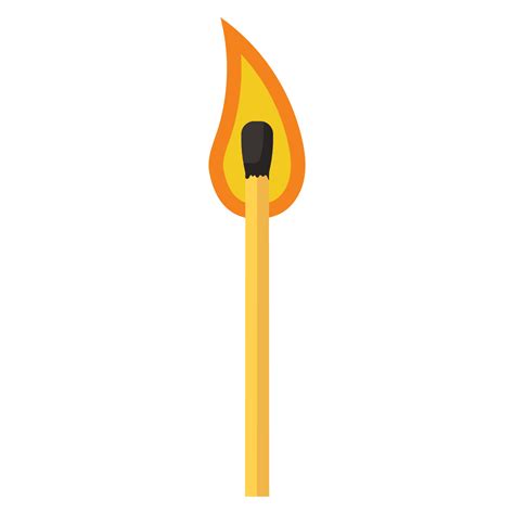 burning match animation and flame ignite wooden stick matchstick fire