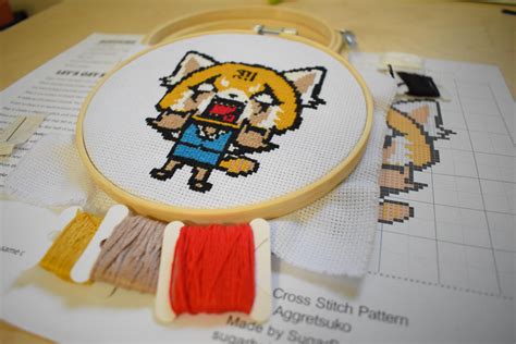 Original Content Aggresuko Embroidery Pattern R Aggretsuko