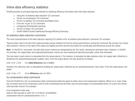 Inline Data Reduction Efficiency Reporting Next Generation Storage