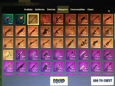 As We Get More Weapons And Items In Creative Can We Get A Sort By