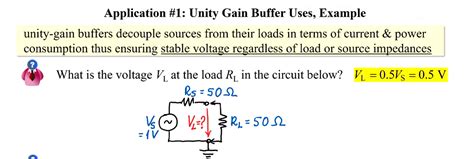 Solved Application Unity Gain Buffer Uses Chegg