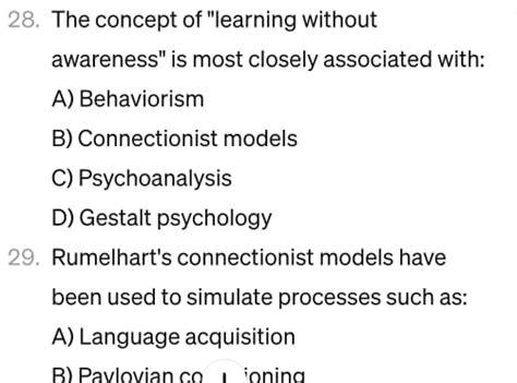 Solved The Concept Of Learning Without Awareness Is Most