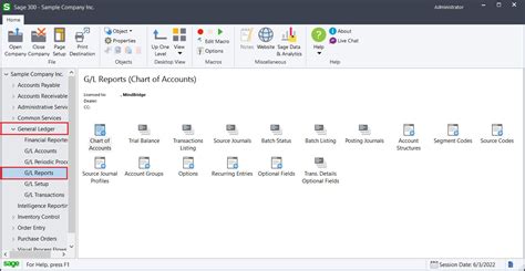 Sage ERP Export The General Ledger MindBridge English US