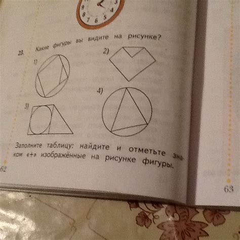 Какие фигуры вы видите на рисунке Заполните таблицу найдите и отметьте знаком Школьные