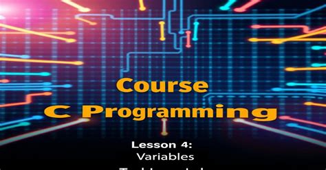 الدرس الرابع المتغيرات Variables لغة C بالعربى Techlearnlab