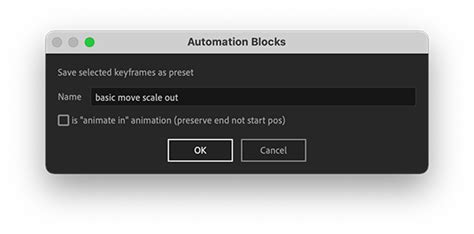 Keyframes Automation Blocks