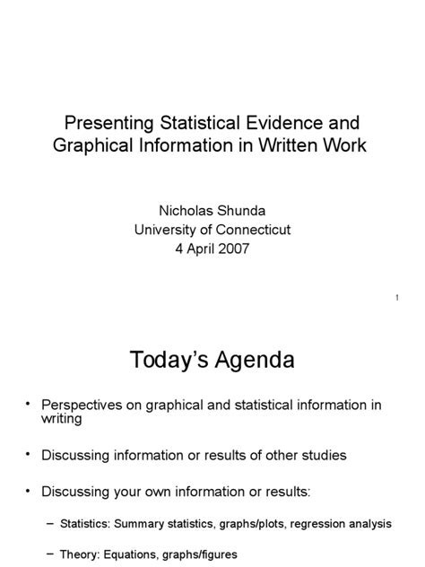Presenting Statistical Evidence Pdf Statistics Regression Analysis