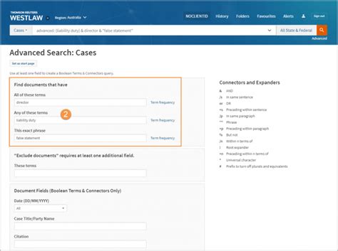 Westlaw Australia How To Research A Case By Topic Using Boolean Terms Westlaw Australia How To Research A Case By Topic Using Boolean Terms
