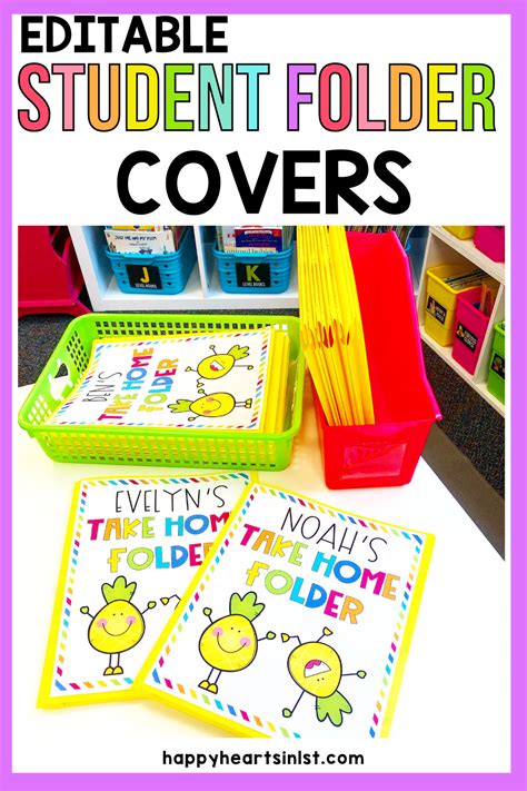 Student Folder Covers For Labeling And Organizing Editable Student Folders Folder Cover Student Folder Covers For Labeling And Organizing Editable Student Folders Folder Cover