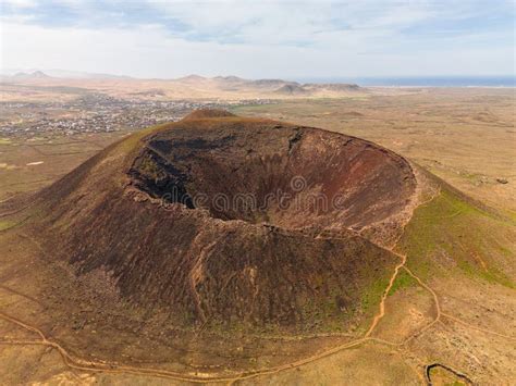 High Aspect Close Up Panoramic Aerial View Of Volcan Calderon Hondo