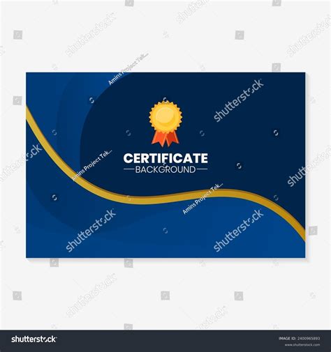 Certificate Background Design Template Combination Blue Stock Vector Royalty Free 2400965893
